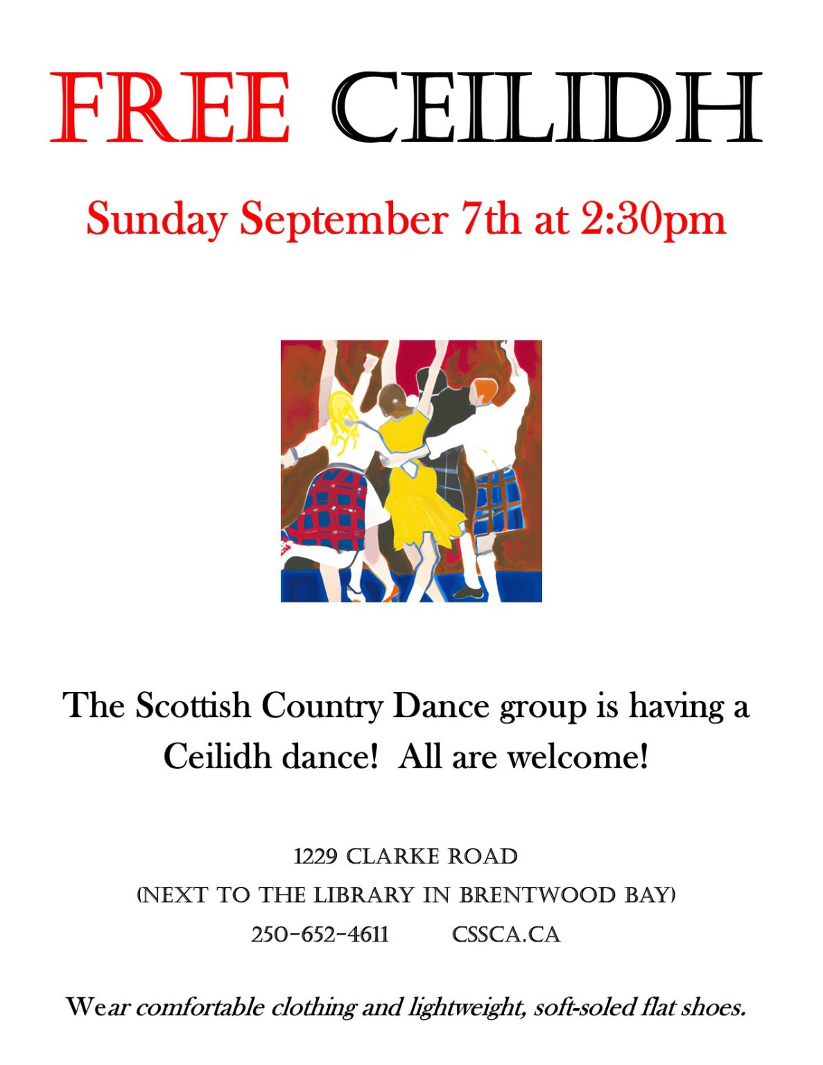 Free Ceilidh ~ Sunday September 7th
