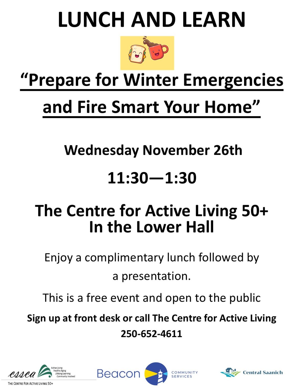 Lunch & Learn – Emergency Preparedness Nov. 26 11:30am
